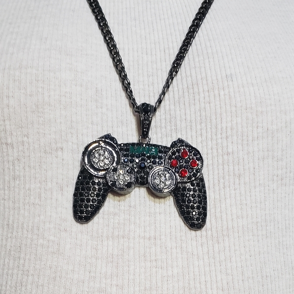 Accessories | Nwt Iced Out Game Controller Pendant Necklace | Poshmark